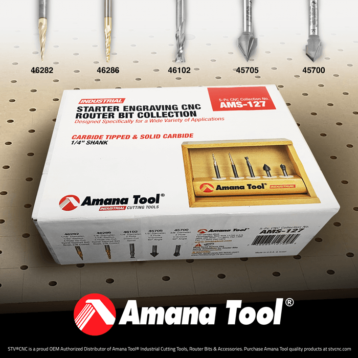 Replacement Parts: Amana Tool® 5-PC CNC Router Bit Collection