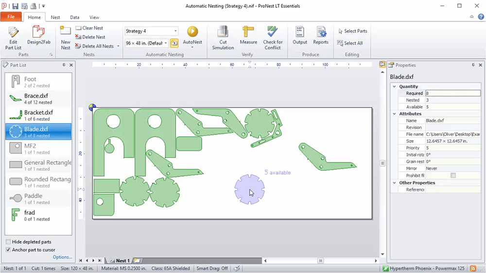 Hypertherm® ProNest® 2023 LT Unlimited - CAD/CAM Nesting Software