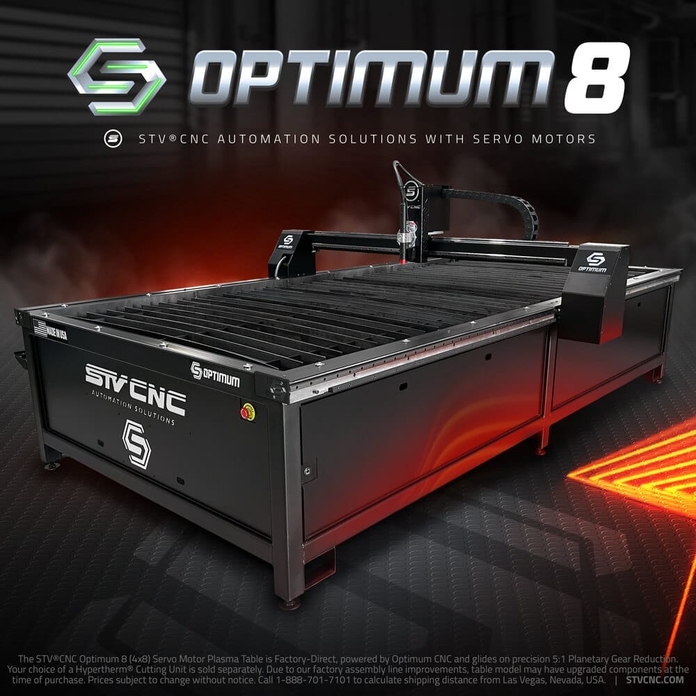 STV®CNC Optimum 8 Plasma Cutting Servo CNC Table (4x8)